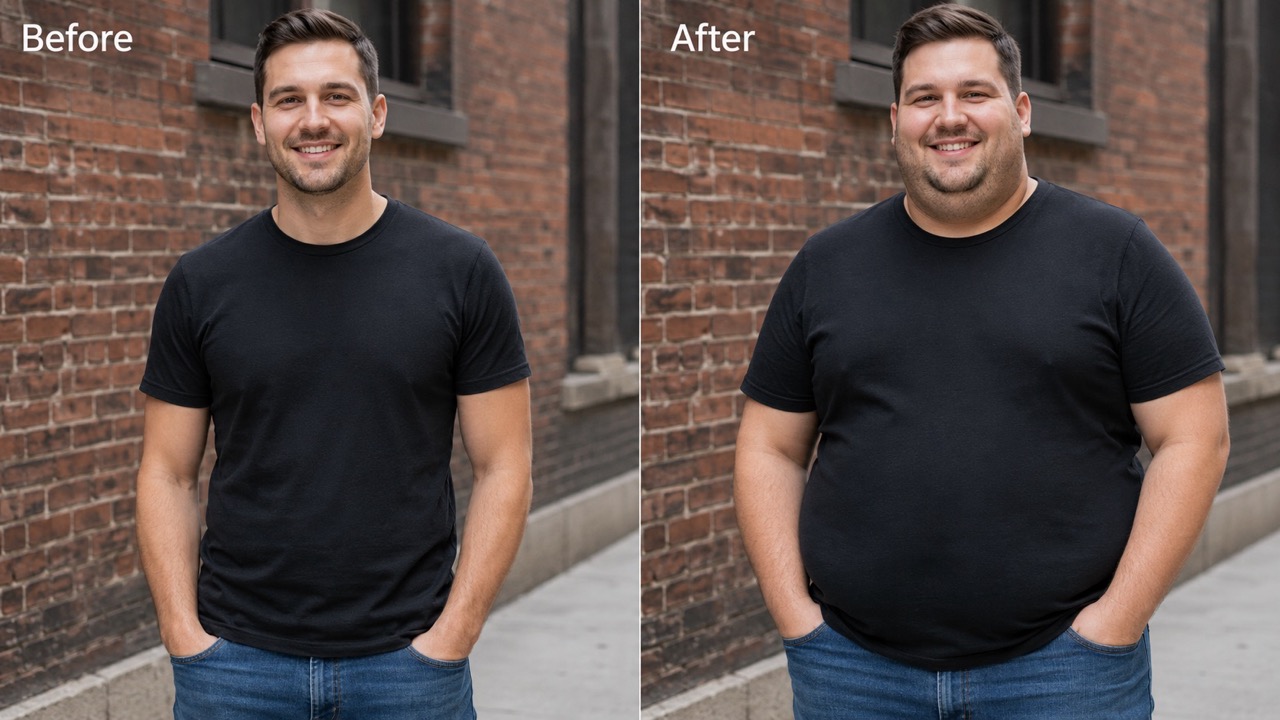 AI Fat Filter: Free Online Weight Gain Maker. | Kimg AI