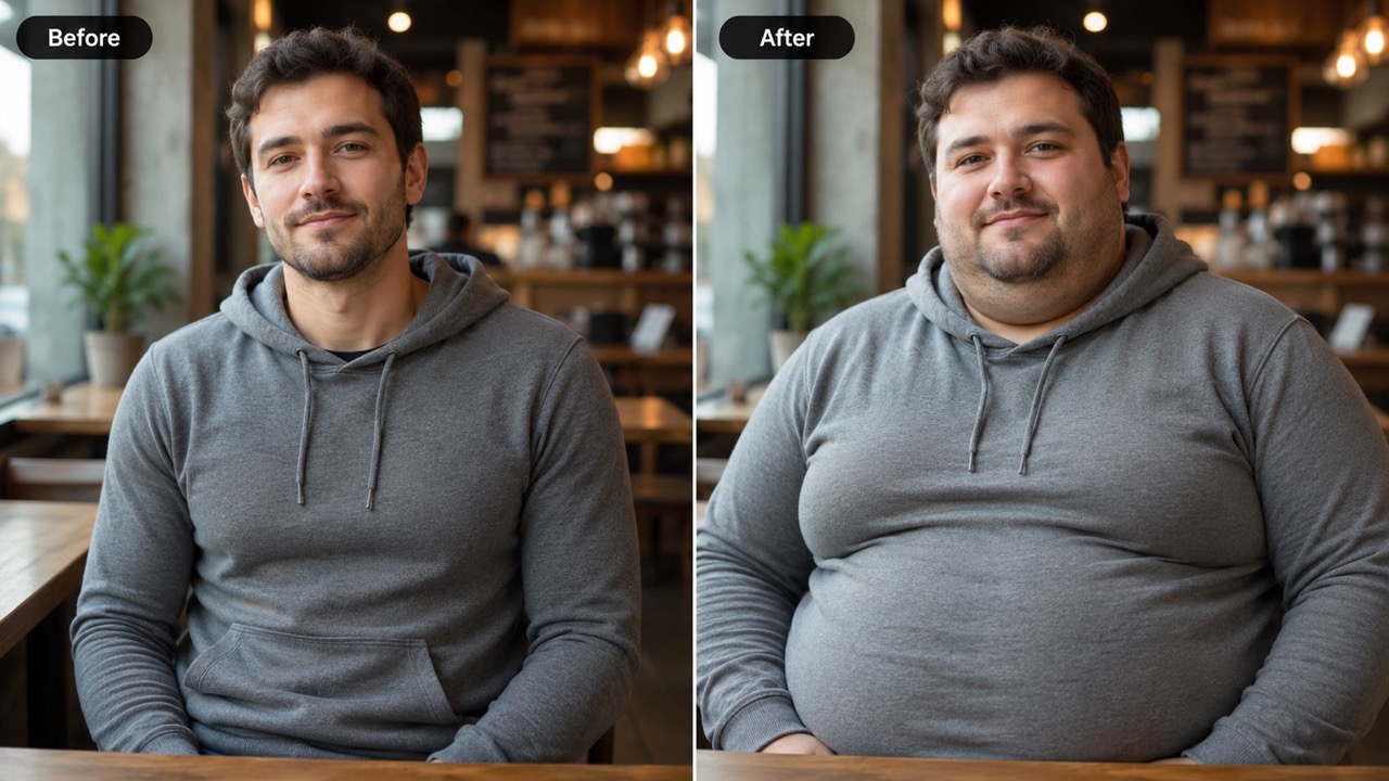 AI Fat Filter: Free Online Weight Gain Maker. | Kimg AI